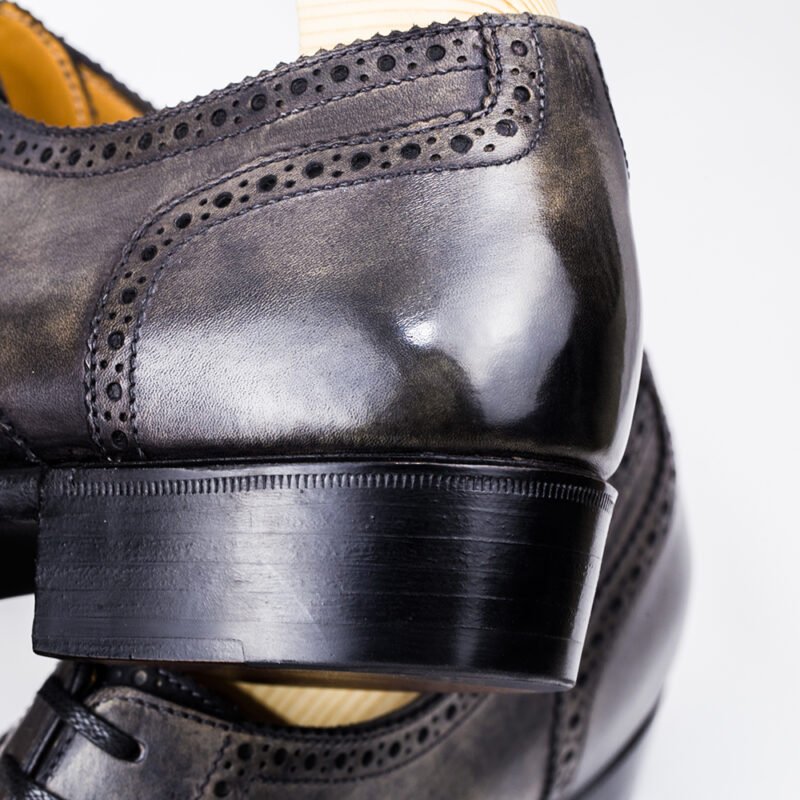 Handwelted Museum Grey Wingtip Oxford - ichigoichieshoes.com